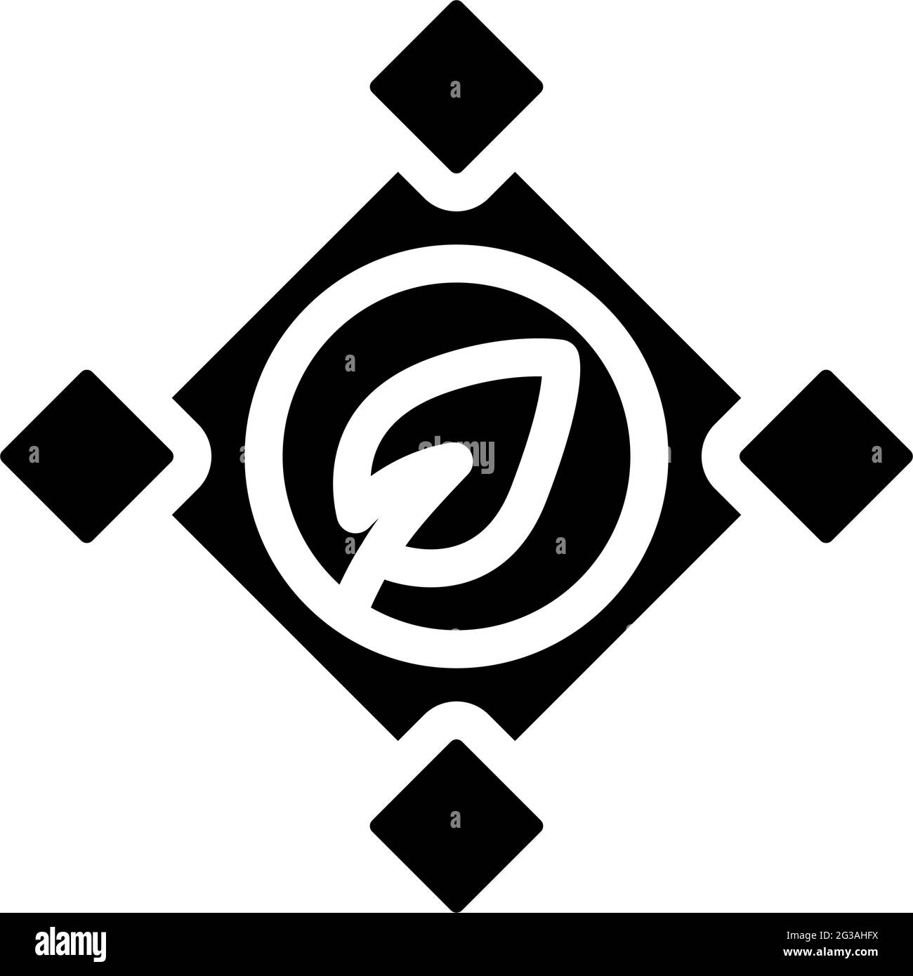 blockchain chia cryptocurrency glyph icon vector illustration Stock ...