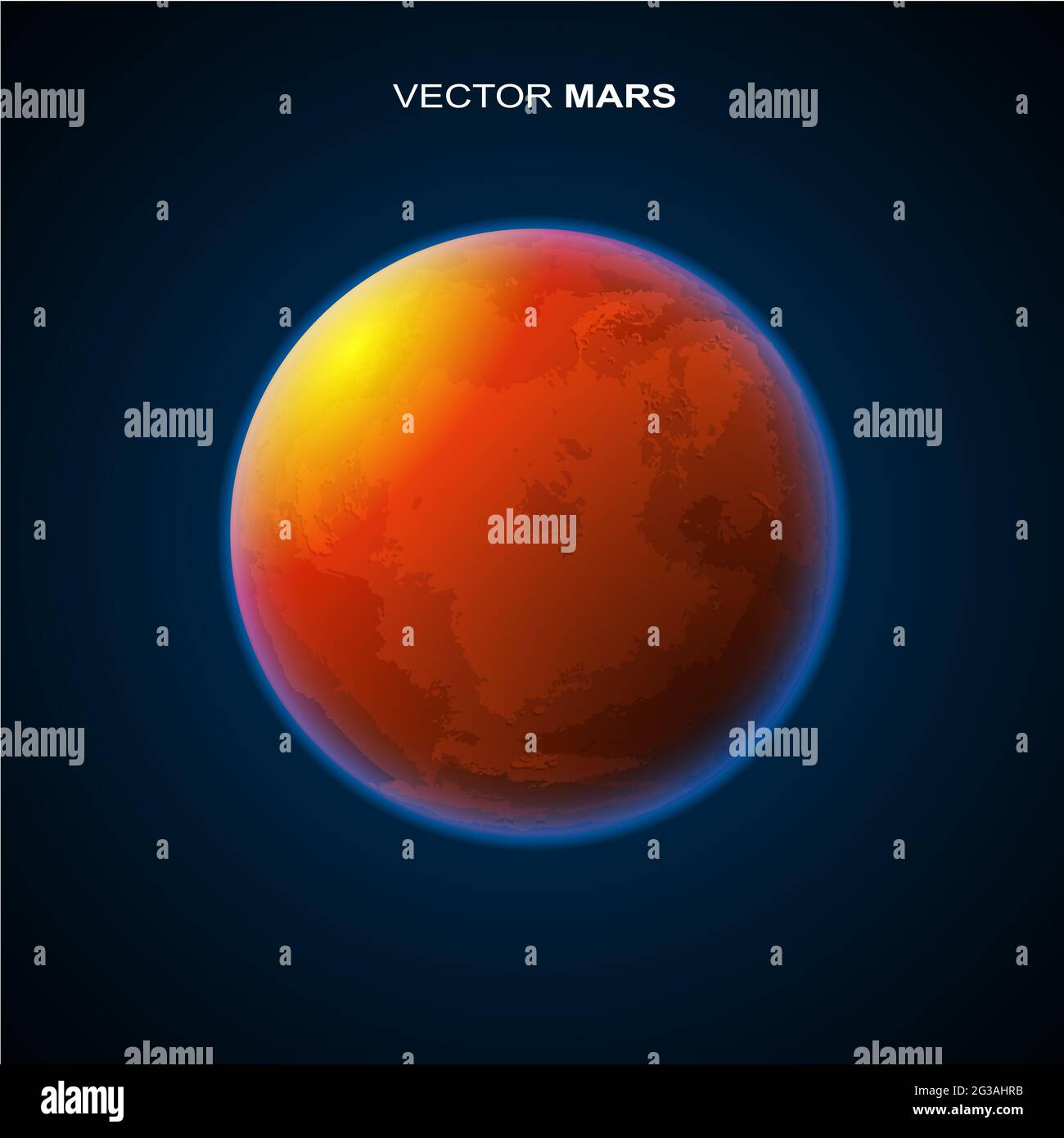 Mars planet 3d illustration Stock Photo - Alamy