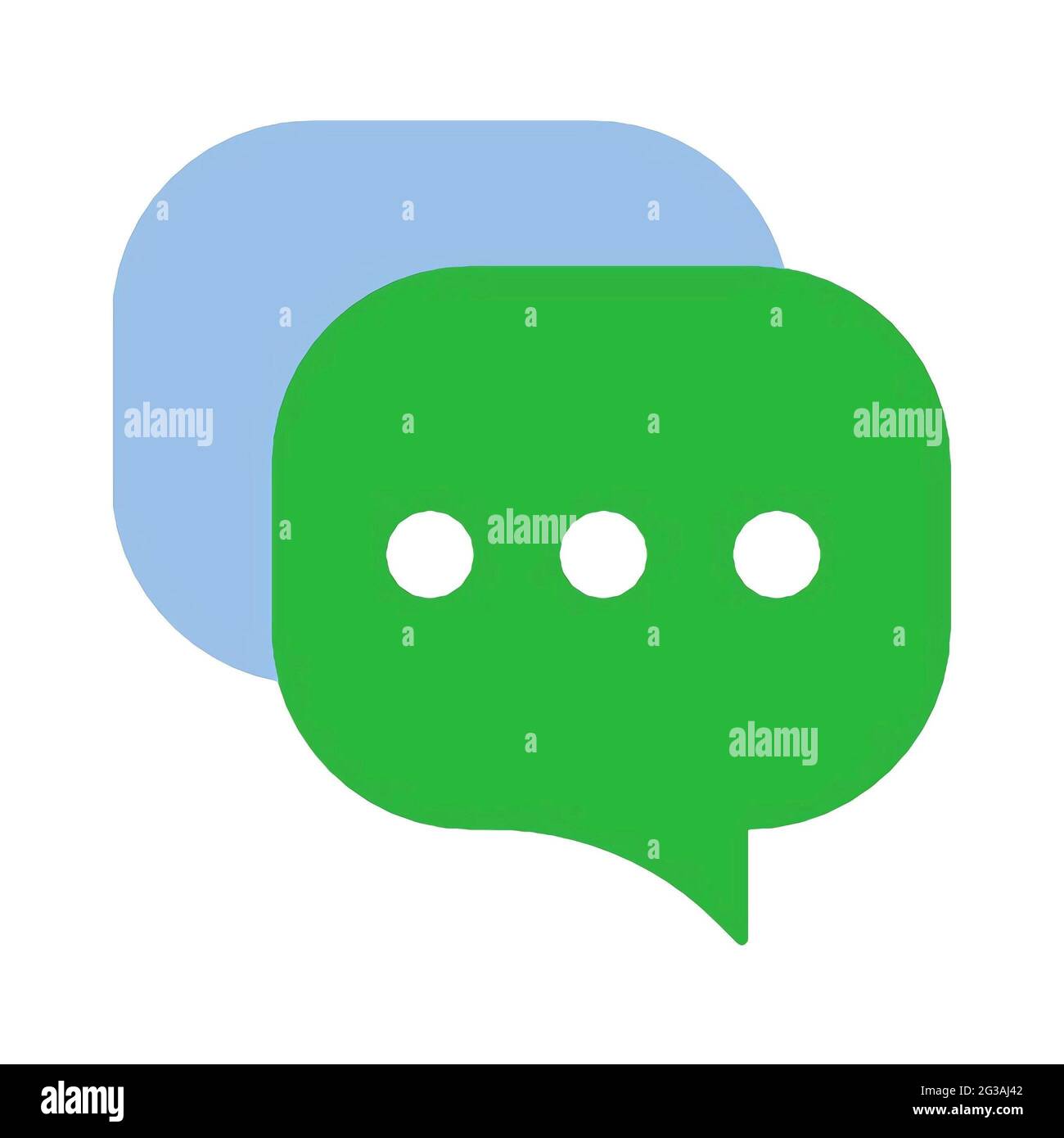 Chit chat time cartoon-style icon isolated on a white background Stock ...