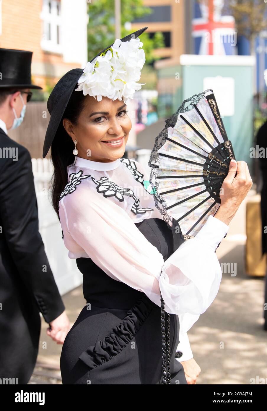 Ascot, UK, 15 June 2021 Lady Wilnelia Forsyth arriving at Royal Ascot ...