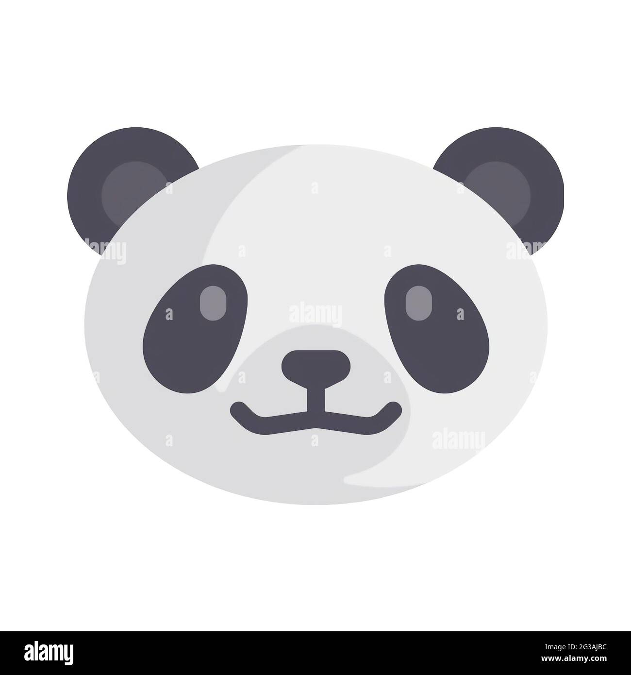 Cartoon-style of cute panda icon isolated on a white background Stock ...