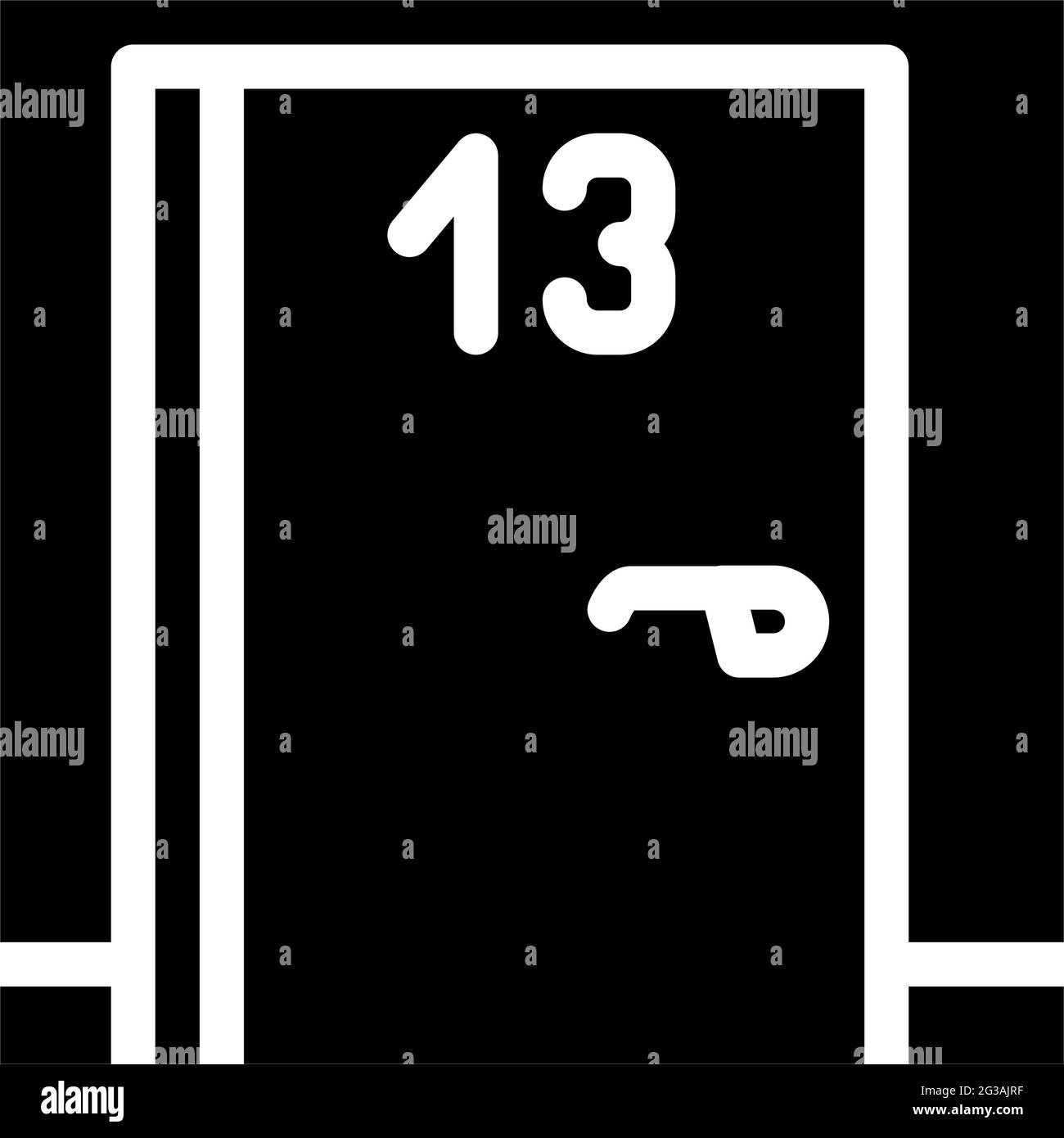 numbers fear glyph icon vector illustration Stock Vector Image & Art ...