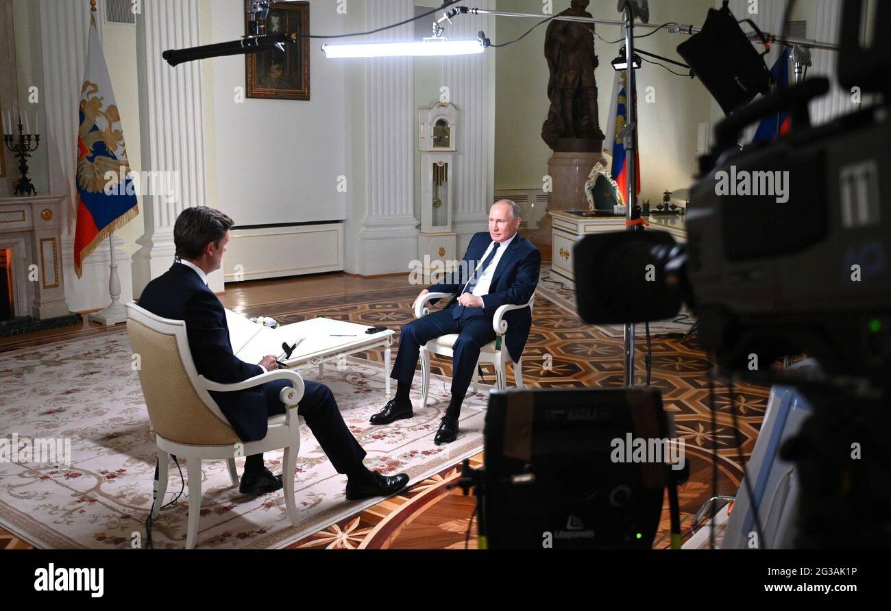June 11, 2021. - Russia, Moscow. - NBC News journalist Keir Simmons ...