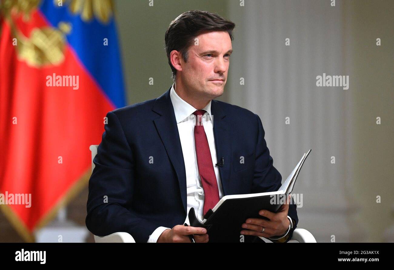June 11, 2021. - Russia, Moscow. - NBC News journalist Keir Simmons ...