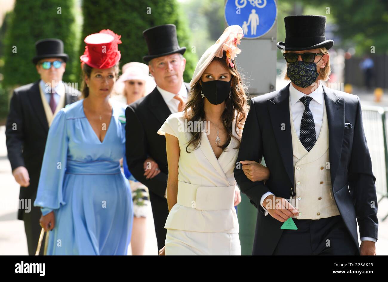 Ascot, UK, 15 June 2021 Guests arriving at Royal Ascot 2021. Credit ...