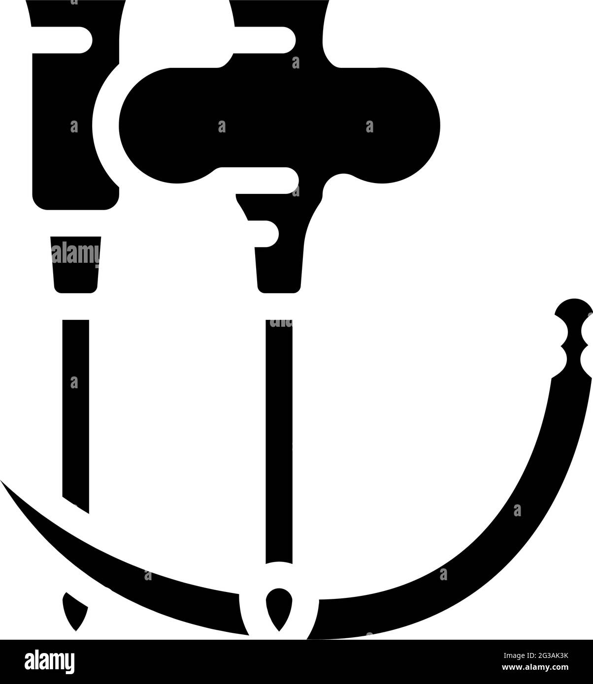 needles syringe fear glyph icon vector illustration Stock Vector Image ...