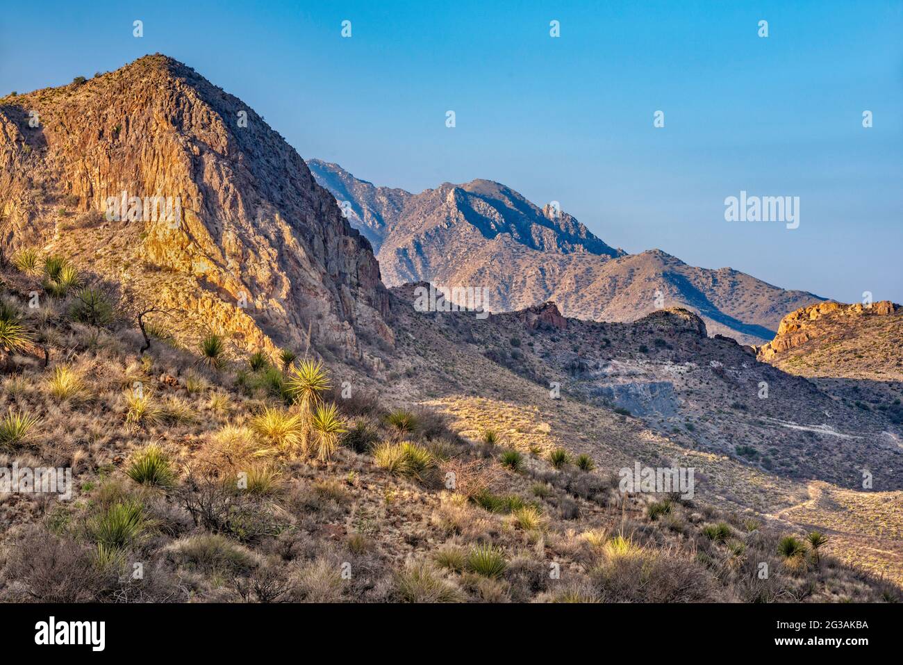 Chinati Mountains, future state park, view over Pinto Canyon, Pinto ...