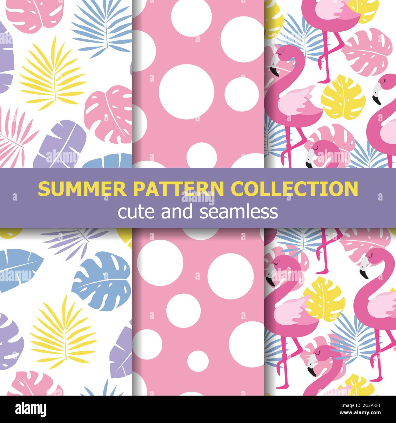 Pink flamingo theme Stock Vector Images - Alamy