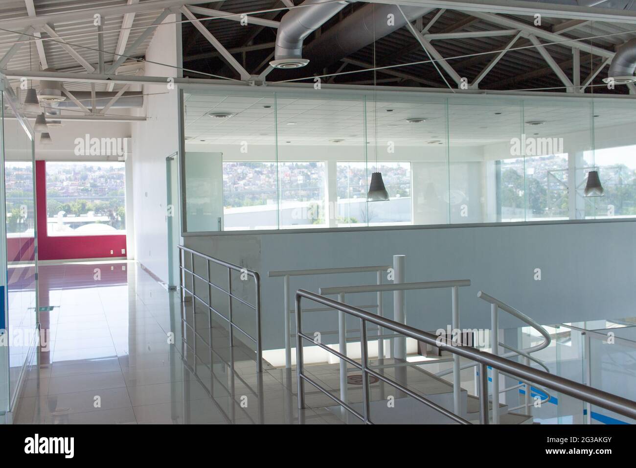 Interior of a beautiful and modern empty office building Stock Photo ...