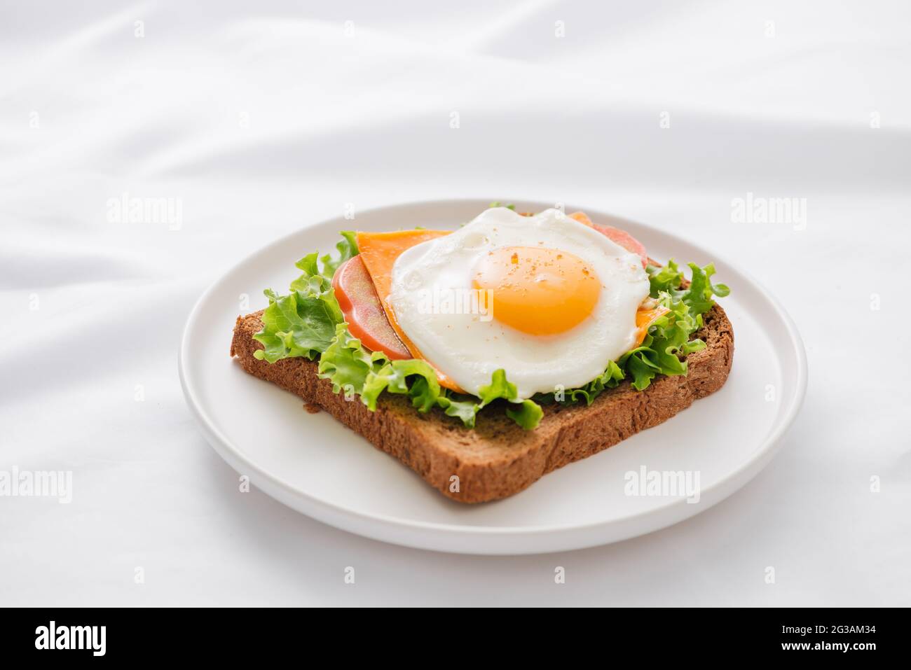 A simple breakfast for everyone in the family on vacations.spot focus ...