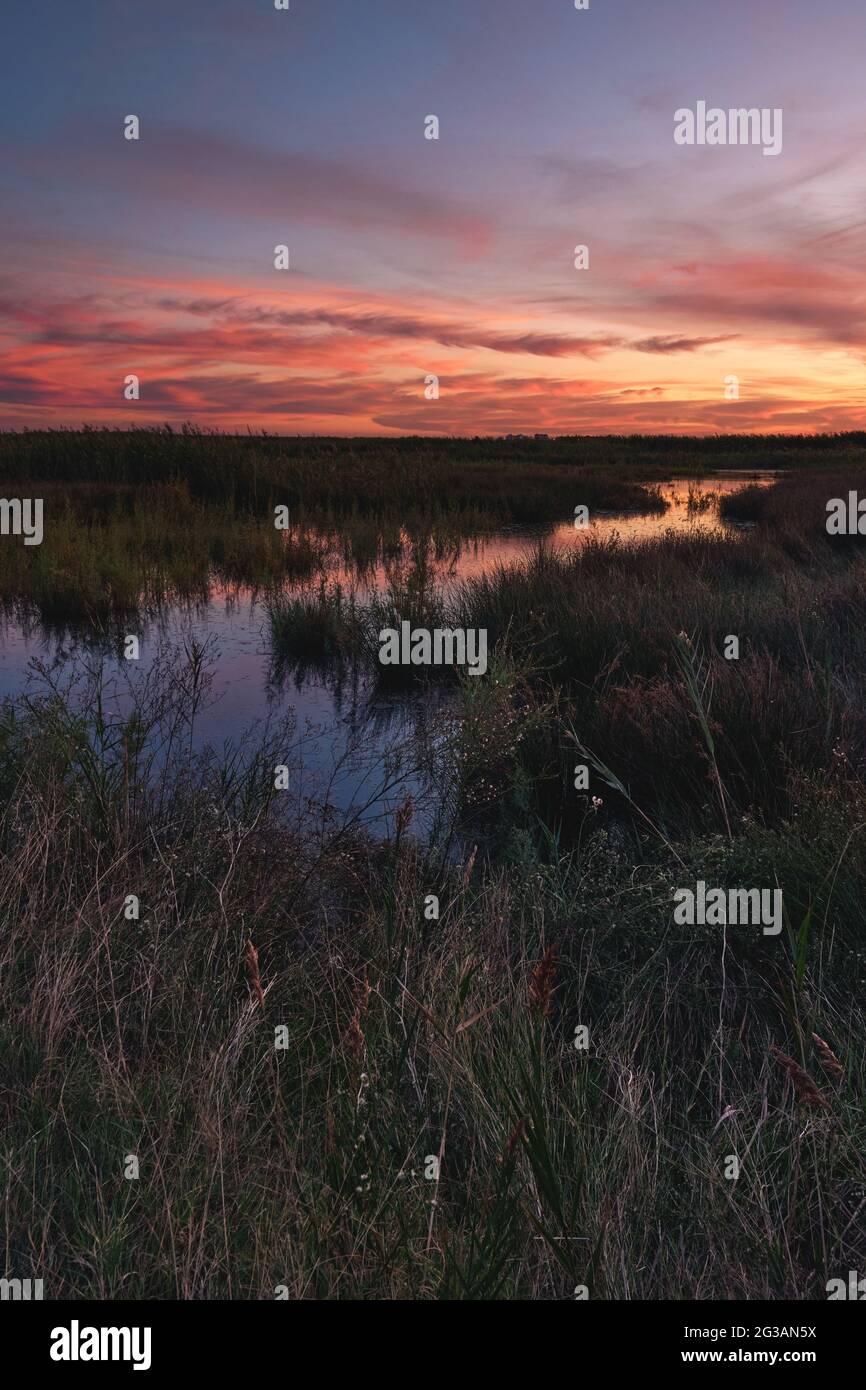Beautiful sunset over remote lake hi-res stock photography and images ...