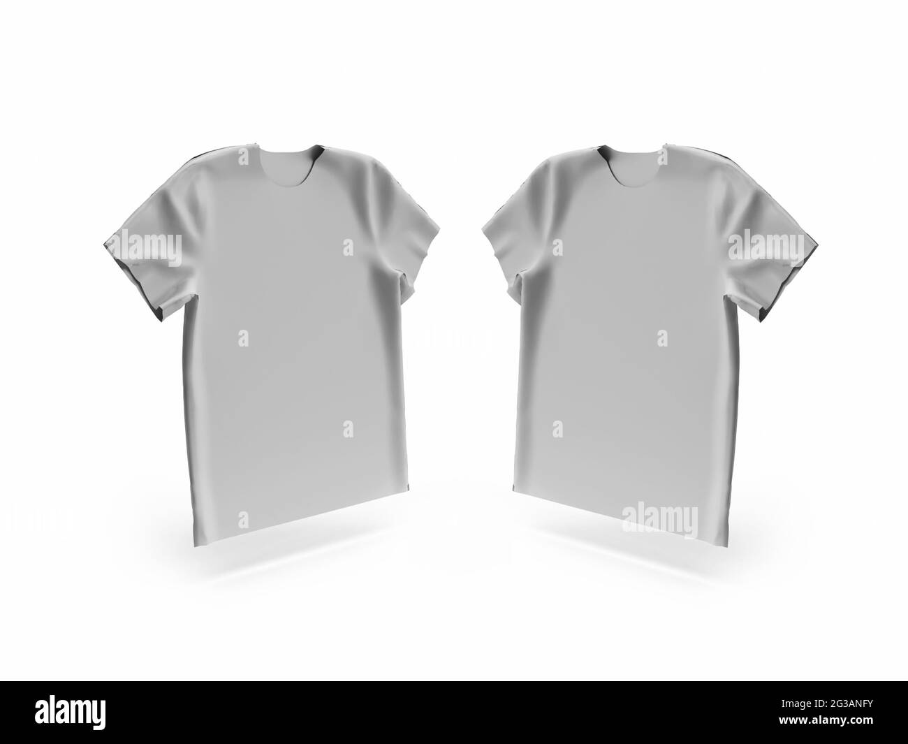 Tshirt Cloth 3D Illustration Mockup Scene on Isolated Background Stock ...