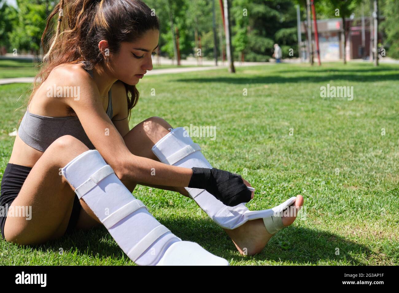 Shin guards hi-res stock photography and images - Alamy