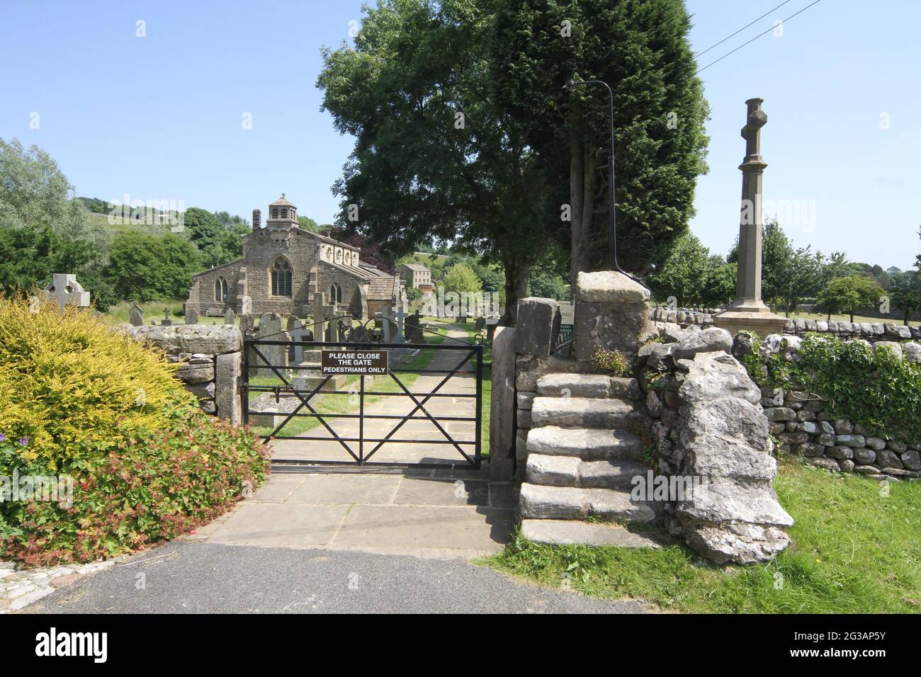 Stone stile over wall into and from the parish church of St. Michael ...