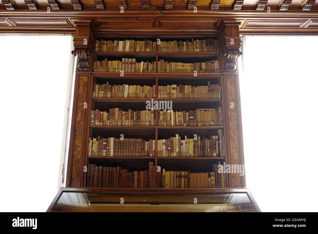 Vintage books of the Braidense library founded in 1770 by the Austrian ...