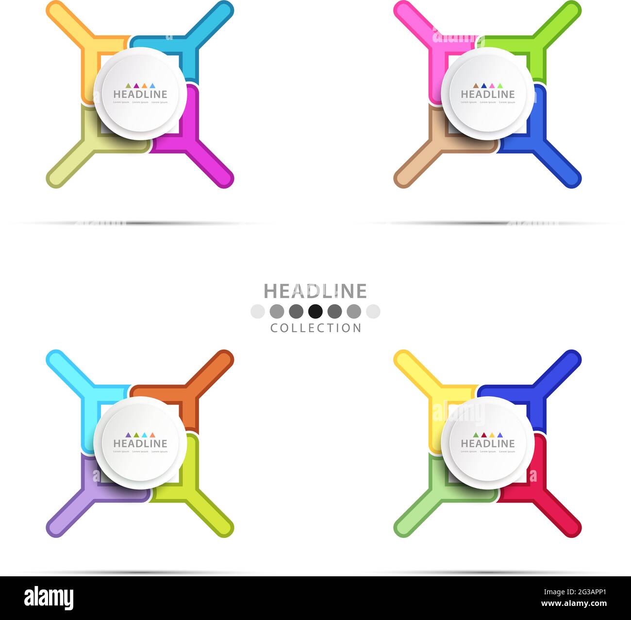 Brochure header colorful layout background template design collection ...