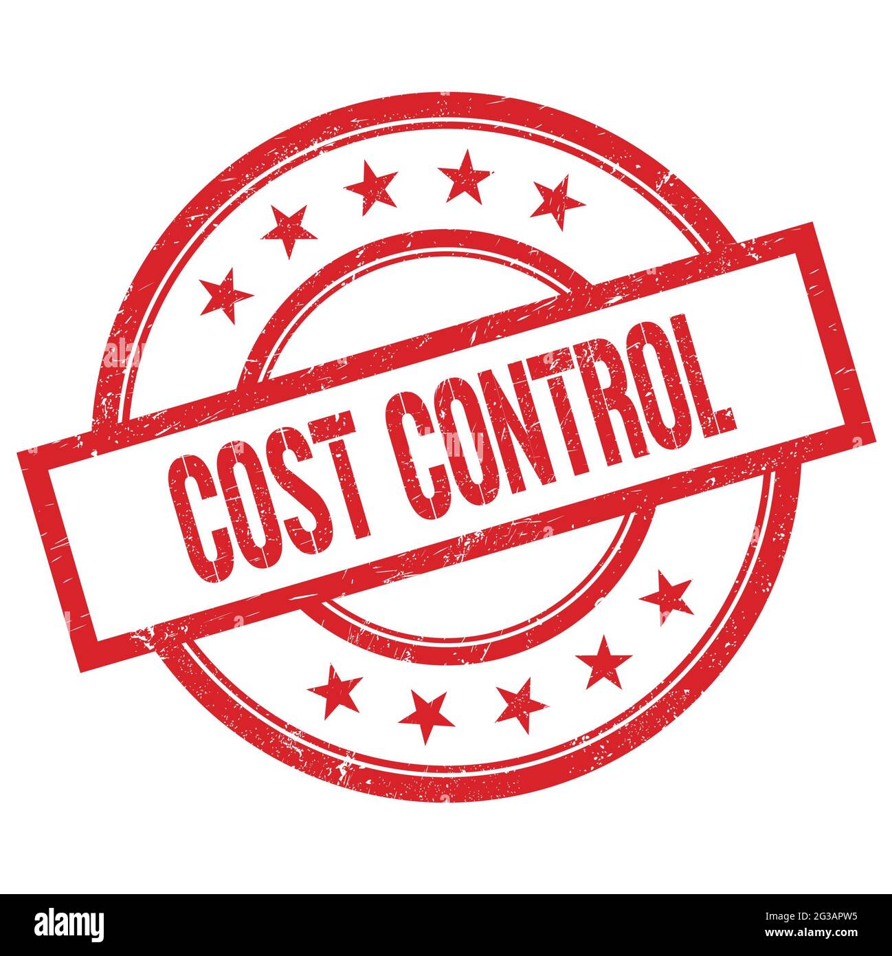 COST CONTROL text written on red round vintage rubber stamp Stock Photo ...