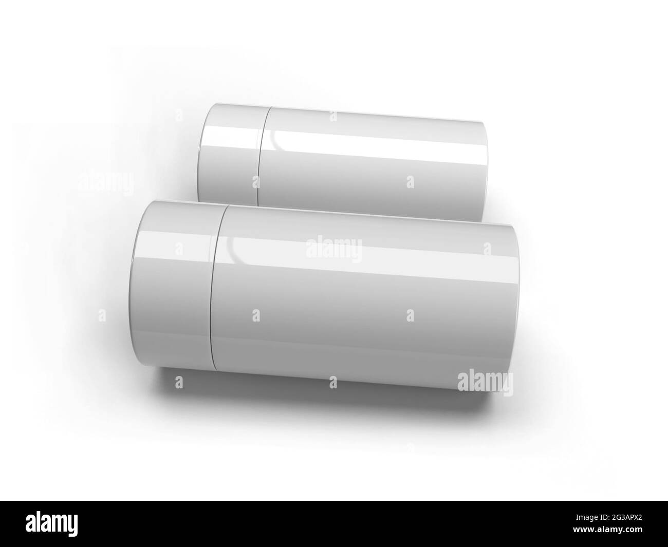 Cylinder Tube Packaging 3D Illustration Mockup Scene on Isolated ...