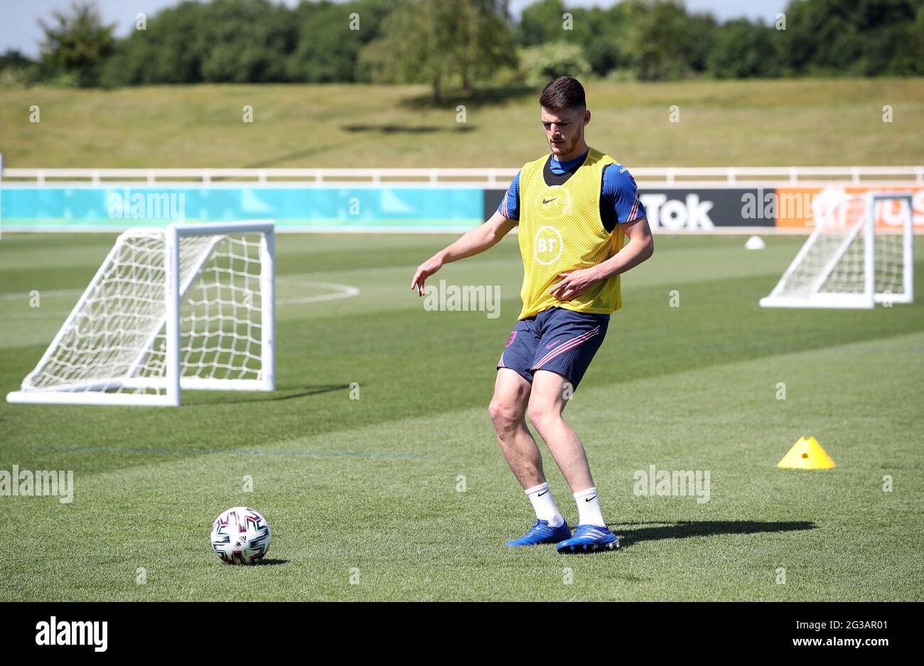 England's Declan Rice during the training session at St George's Park ...