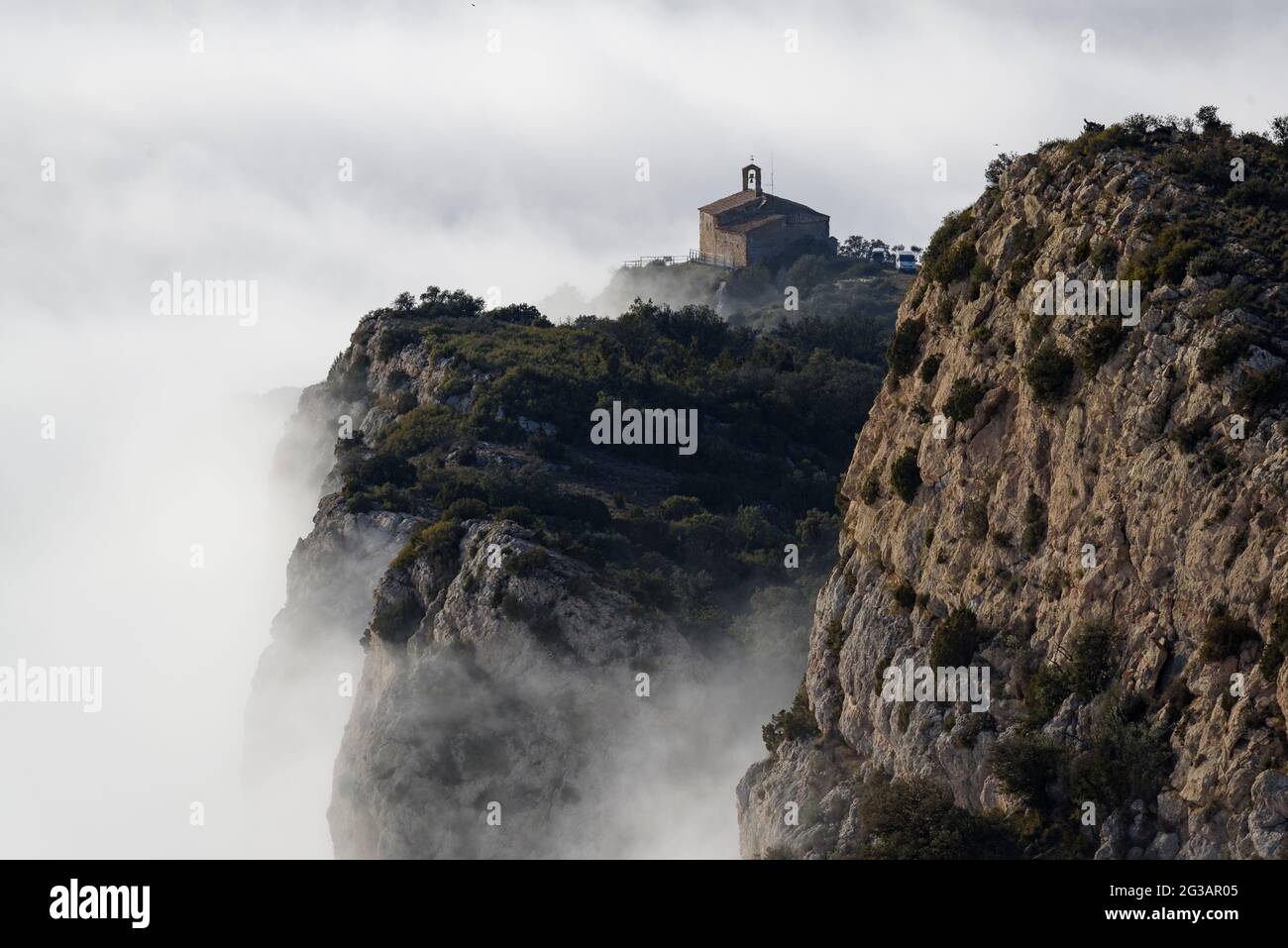 Views from the Pala Alta summit, in the Mont-roig range, with the ...