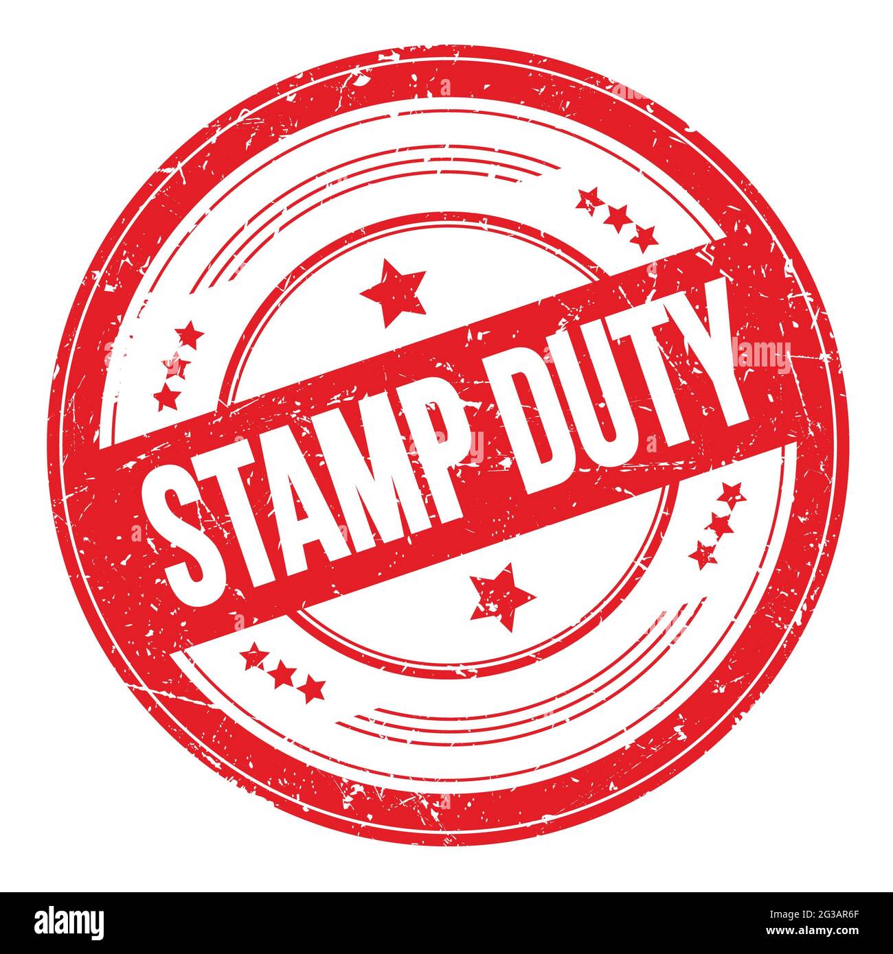STAMP DUTY text on red round grungy texture stamp Stock Photo - Alamy