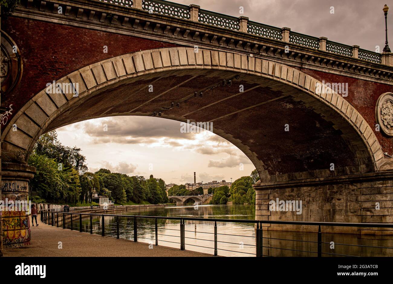 Italy Piedmont Turin Valentino Park - Isabella Bridge Stock Photo - Alamy