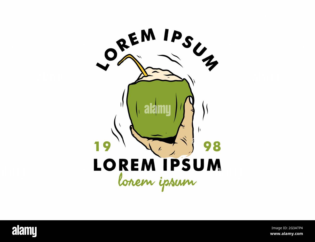 Hand holding fresh cut Stock Vector Images - Alamy