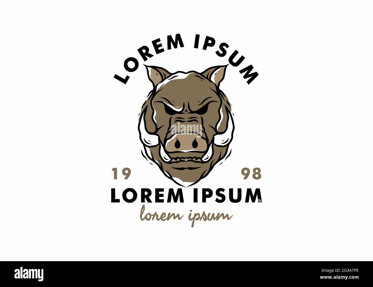 Illustration drawing of wild boar design Stock Vector Image & Art - Alamy