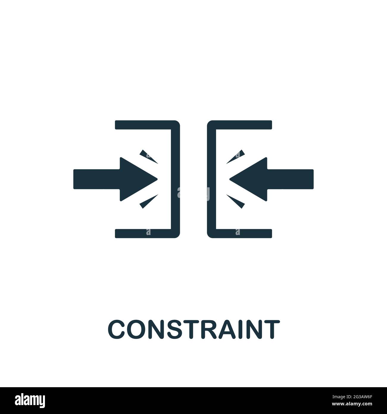 Constraint icon. Simple creative element. Filled monochrome Constraint ...