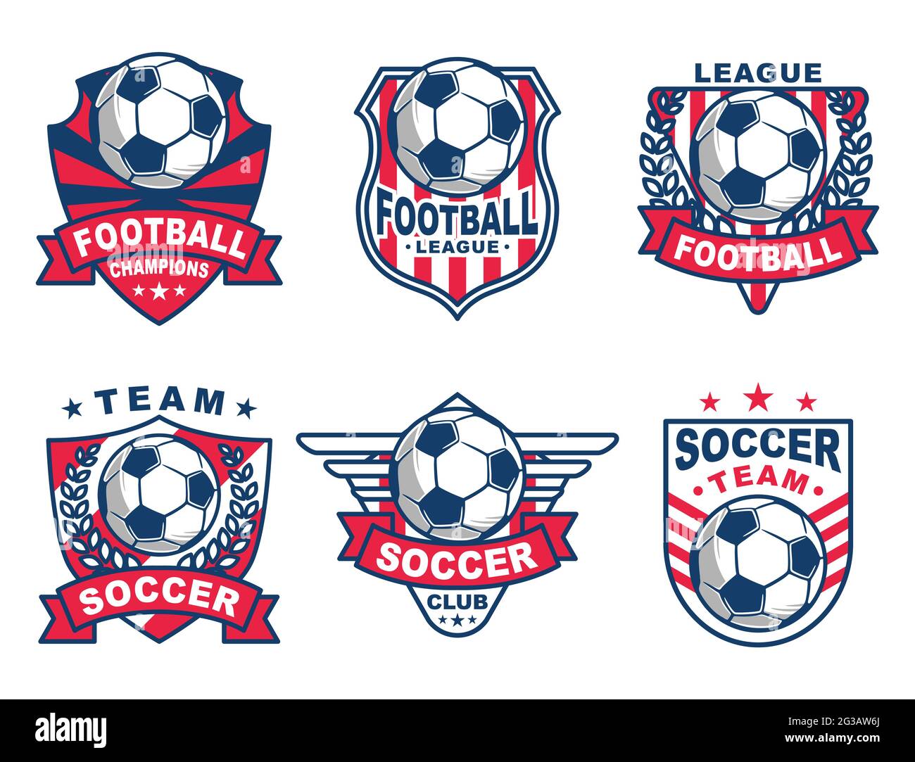 Set of soccer Logo or football club Badge Stock Vector Image & Art - Alamy