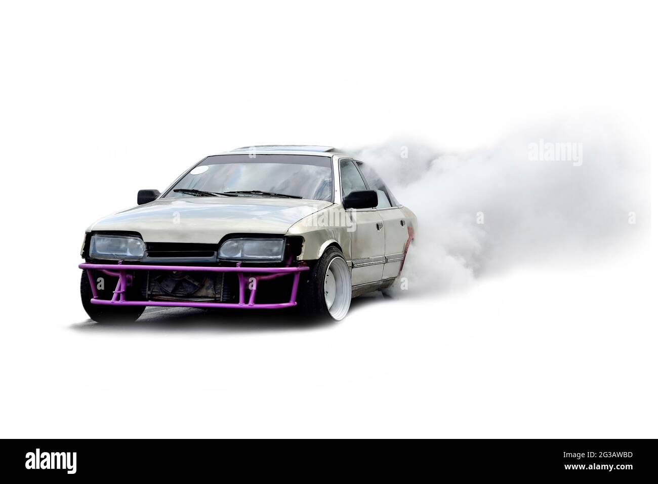 Drifting Car White Background