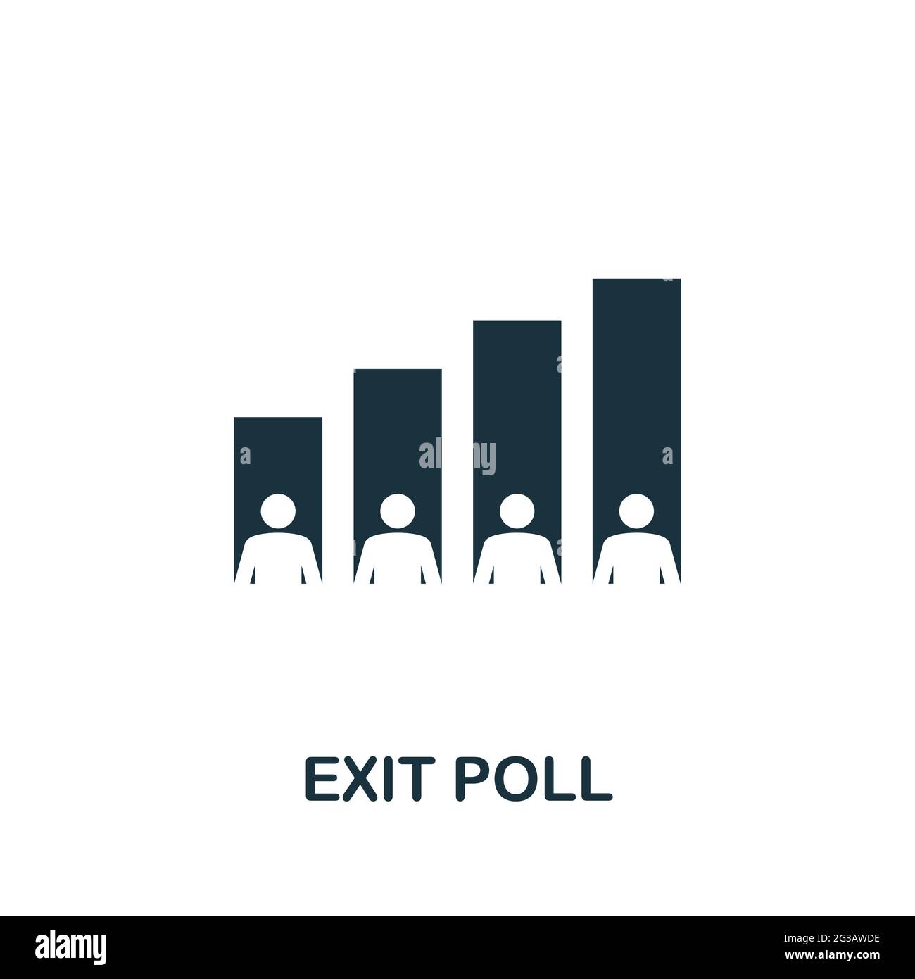 Exit Poll icon. Simple creative element. Filled monochrome Exit Poll ...