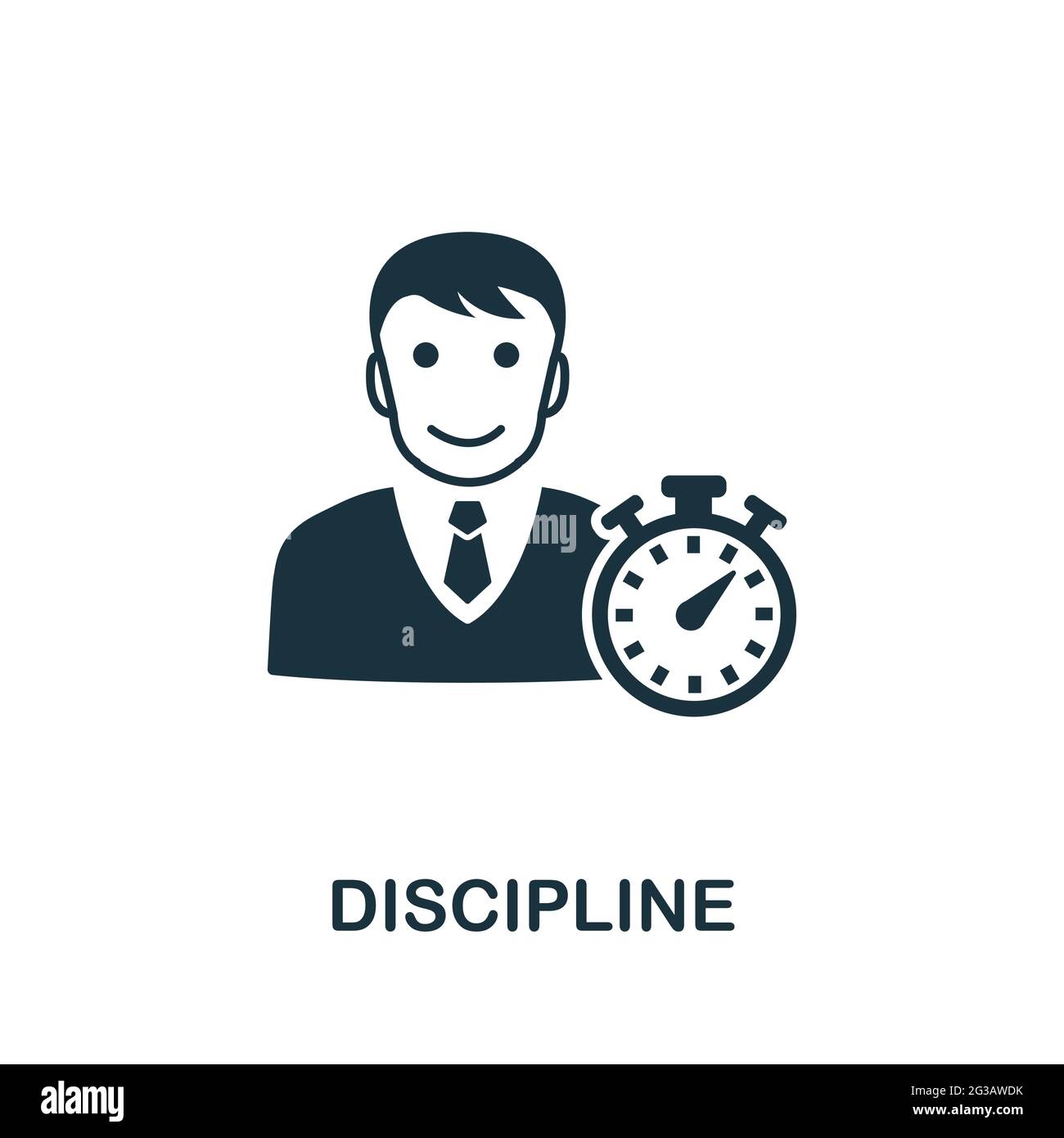 Discipline icon. Simple creative element. Filled monochrome Discipline ...