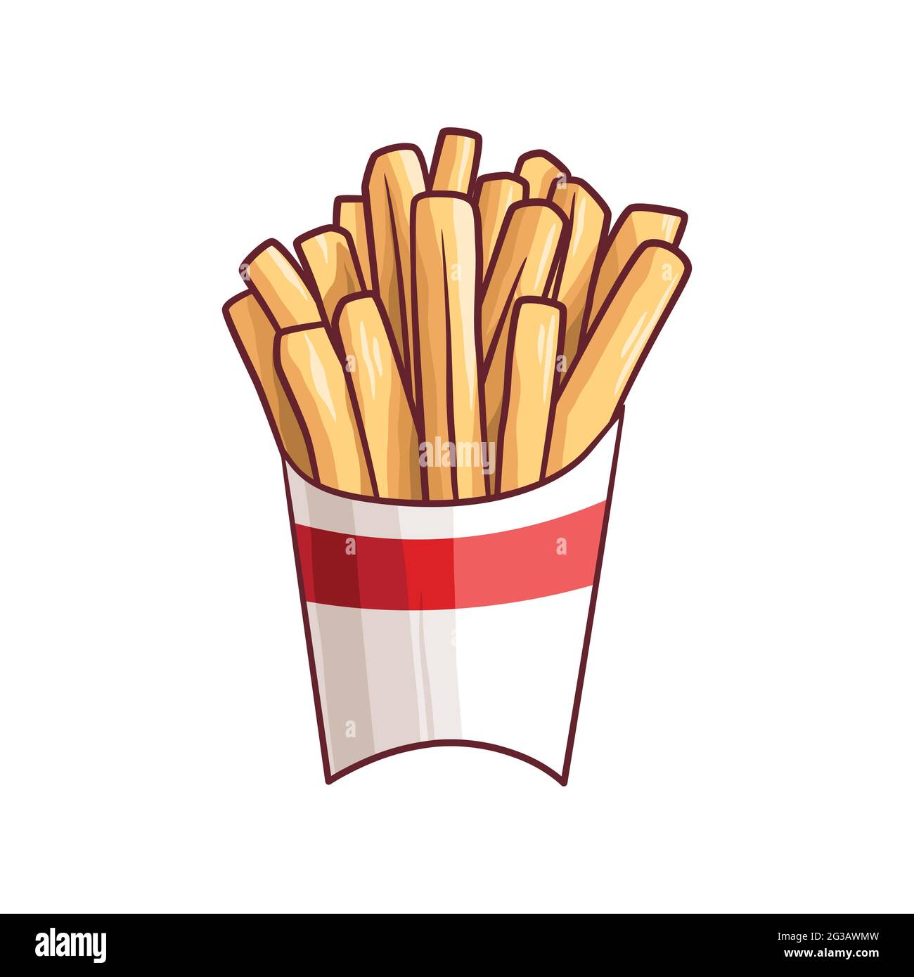 Potatoes fries red box Stock Vector Images - Alamy