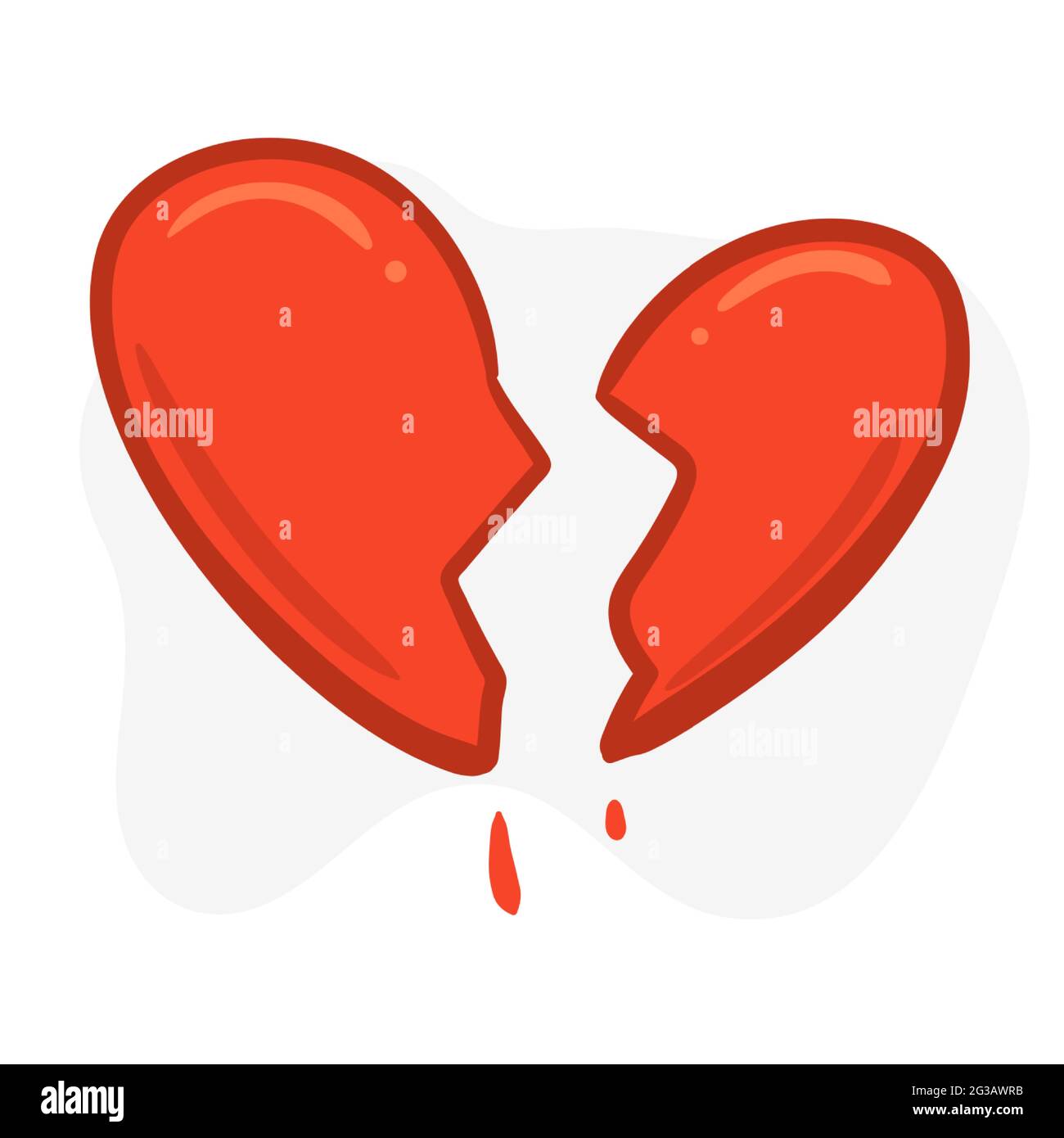 a broken heart in half. Halves of the heart Stock Vector Image & Art ...
