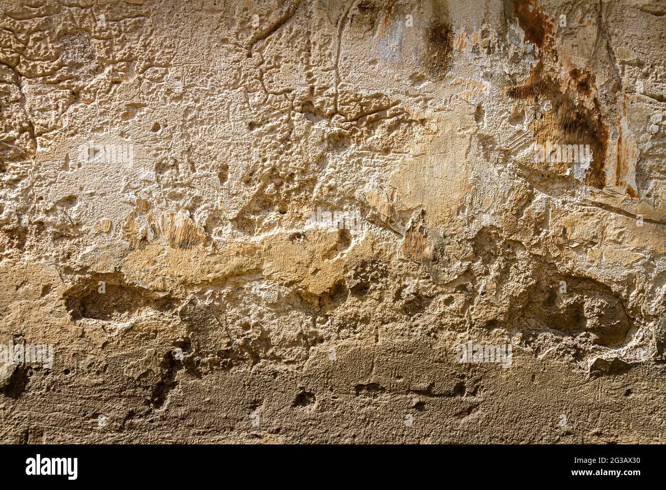 Old brick and plaster wall texture background. Painted distressed wall ...