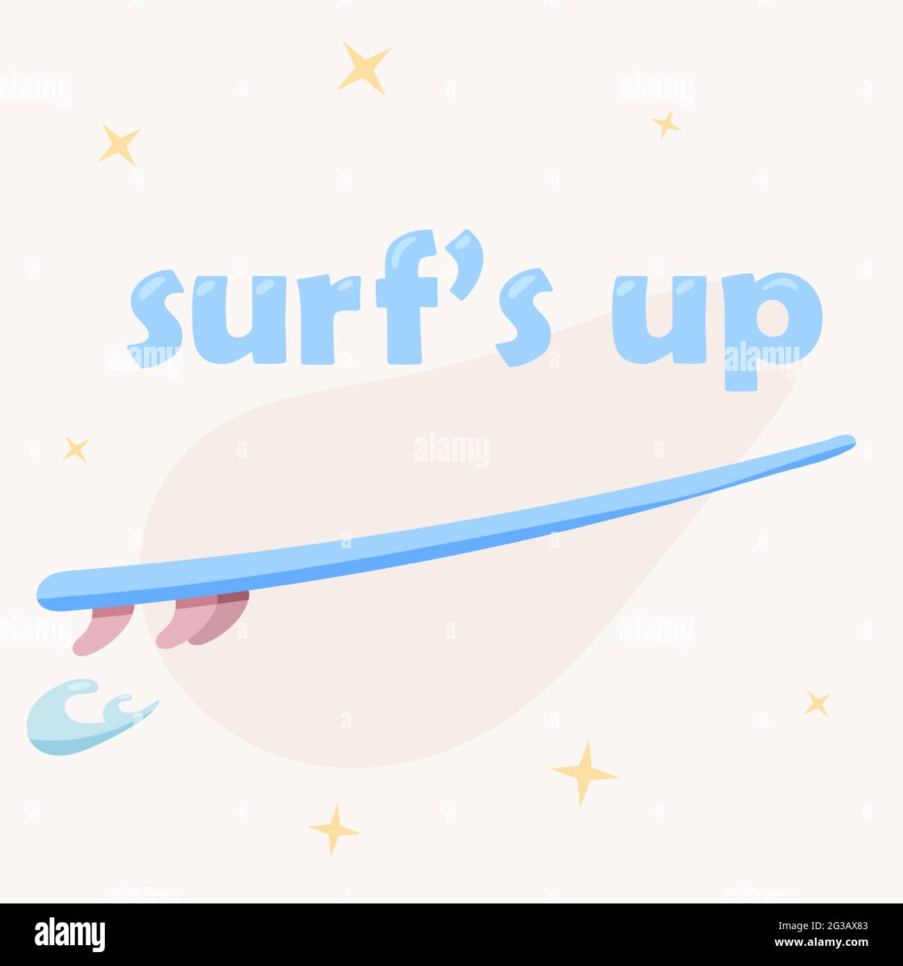 surfboard with the inscription surf s up . Vector illustration Stock ...