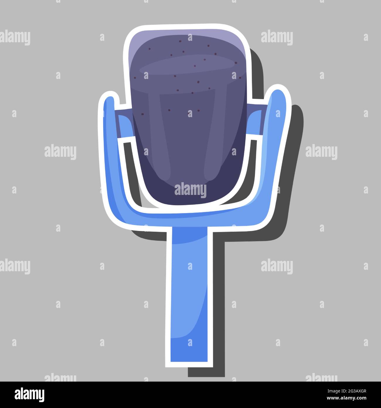 Microphone for performances and podcasts. Microphone sticker Stock ...