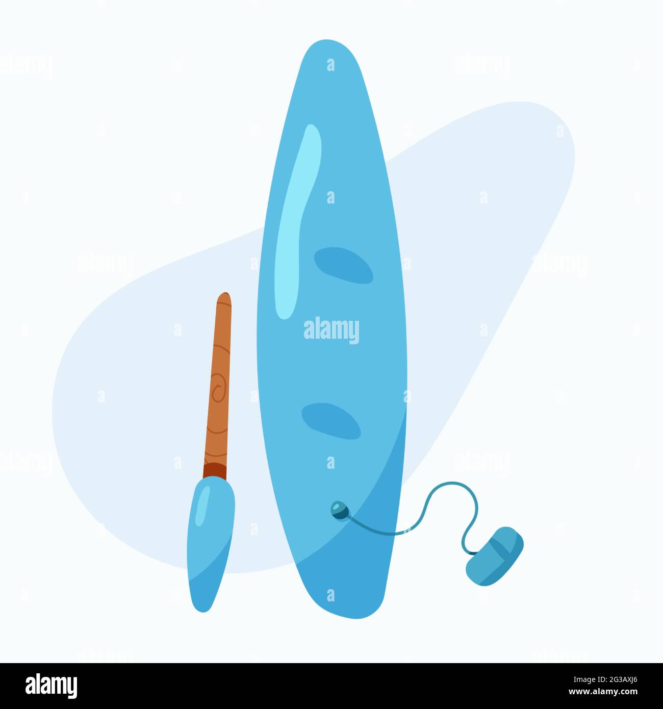 surfboard and paddle. Vector illustration Stock Vector Image & Art - Alamy