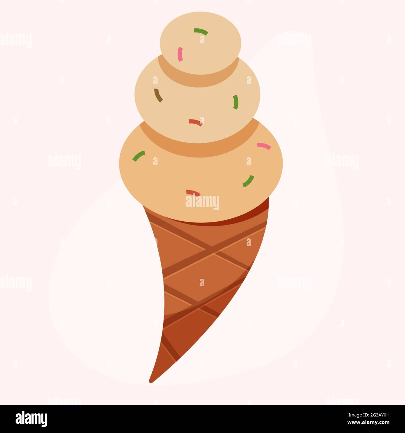 ice cream creme brulee. vector illustration Stock Vector Image & Art ...