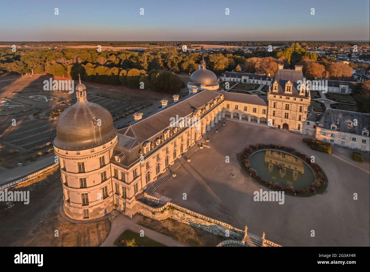 FRANCE - LOIRE VALLEY - INDRE (36) - CASTLE OF VALENCAY : AERIAL VIEW ...