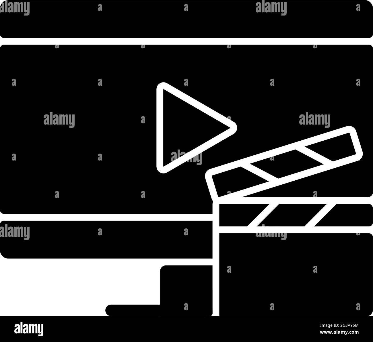 Watching TV black glyph icon Stock Vector Image & Art - Alamy