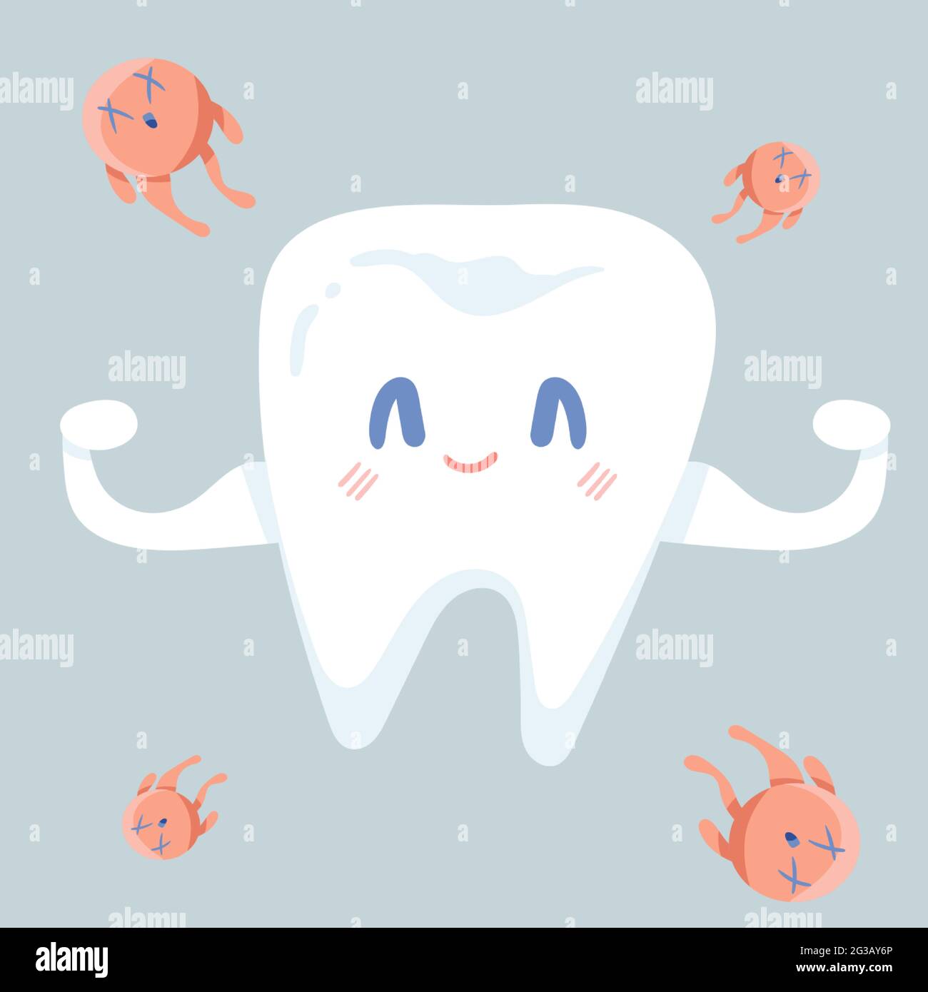 Strong and healthy tooth. The tooth is protected from bacteria Stock ...