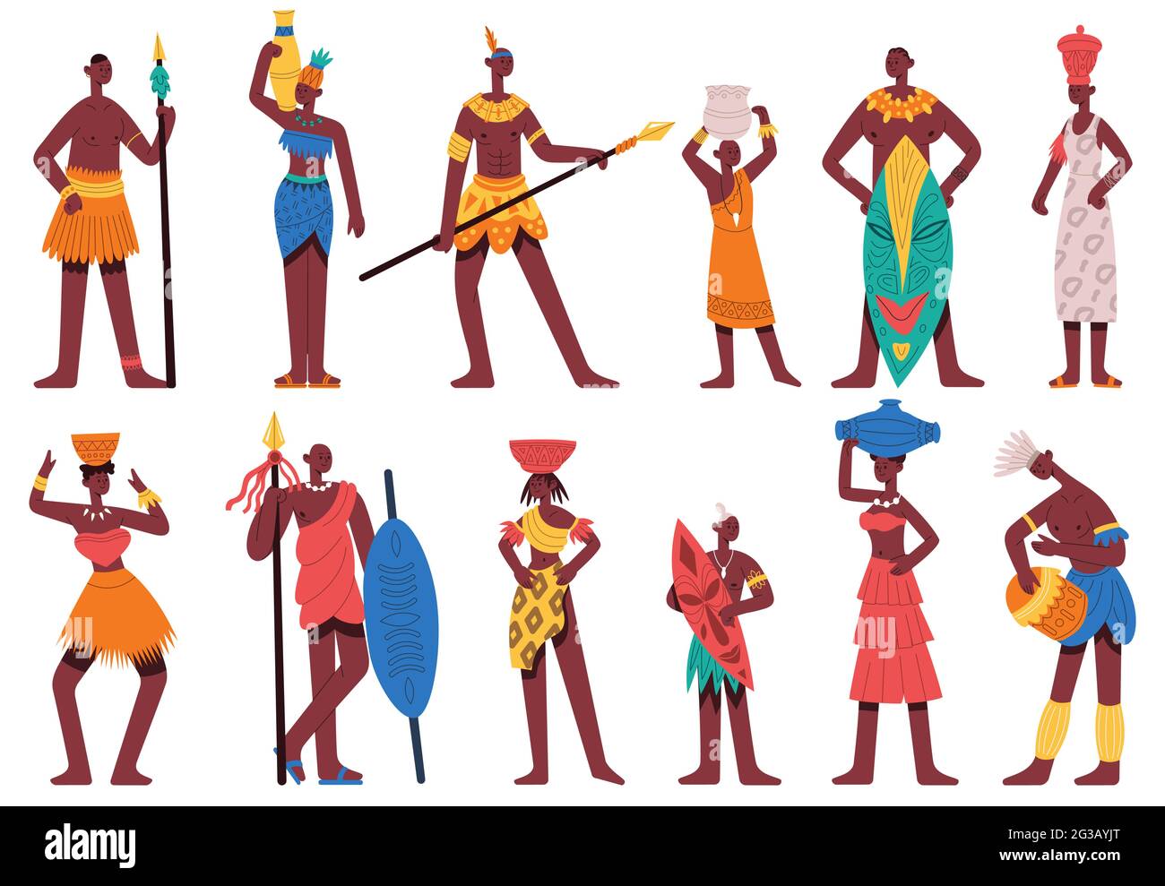 Tribal People Clipart Black