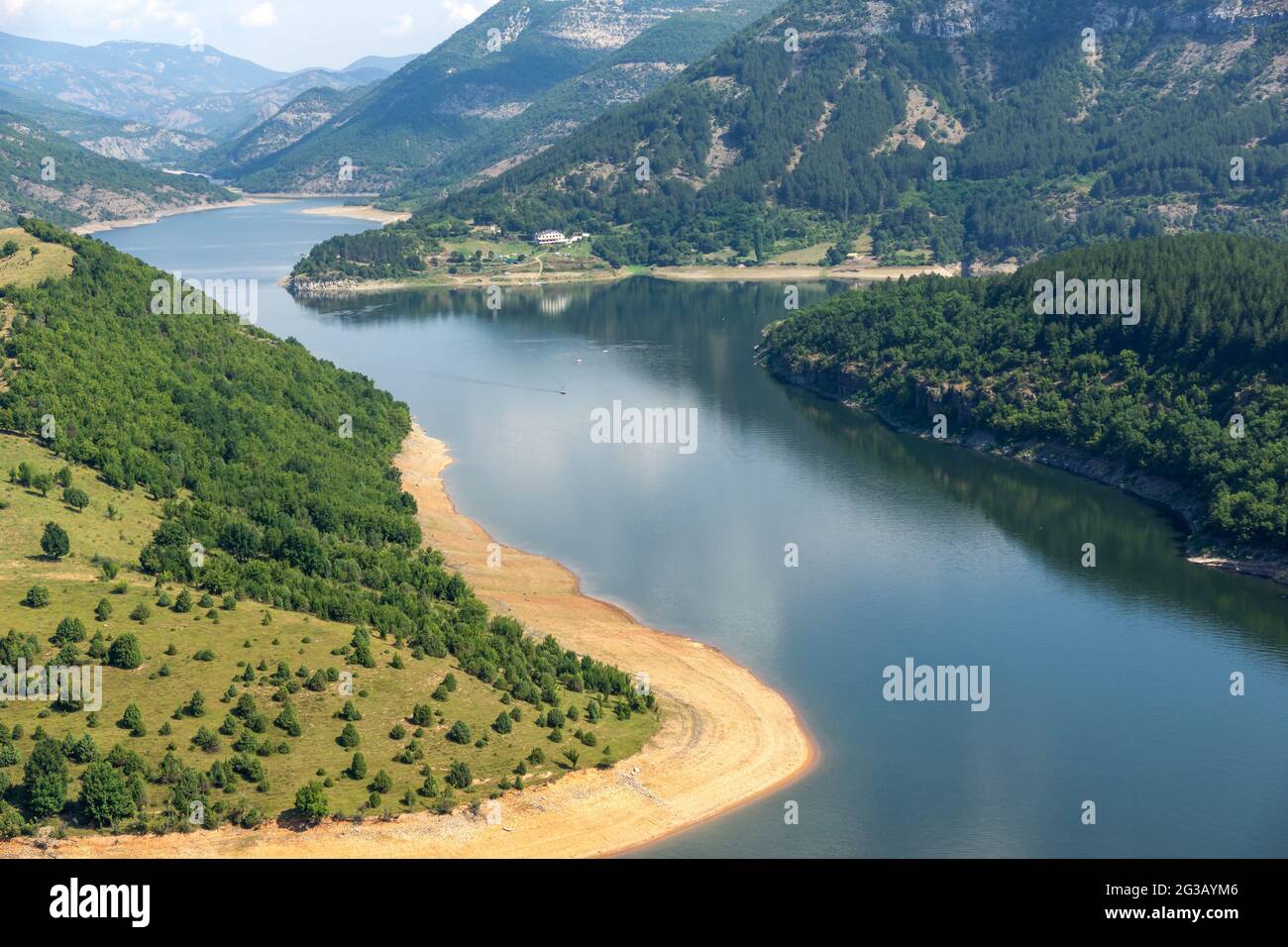 Amazing view of Arda River meander and Kardzhali Reservoir, Bulgaria ...