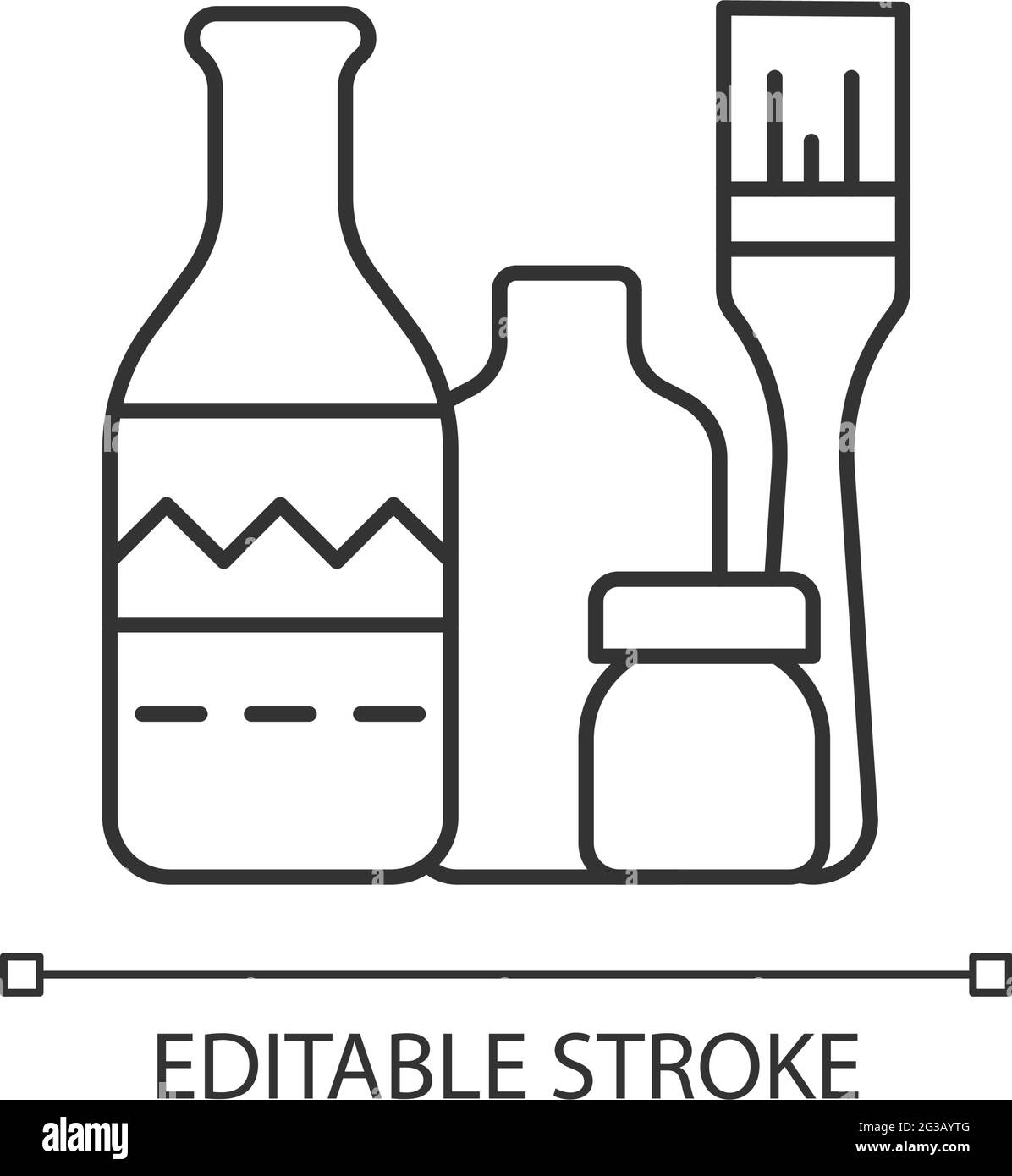 Bottle painting linear icon Stock Vector Image & Art - Alamy