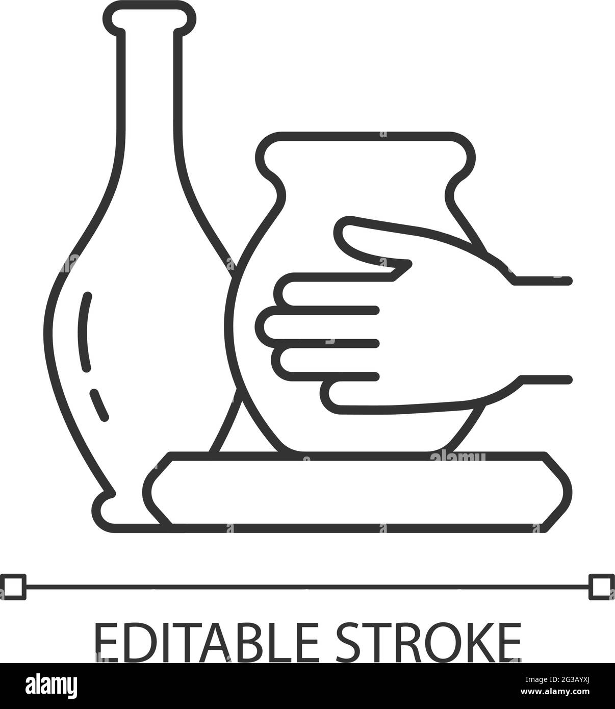 Handmade crockery artisan clay Stock Vector Images - Alamy