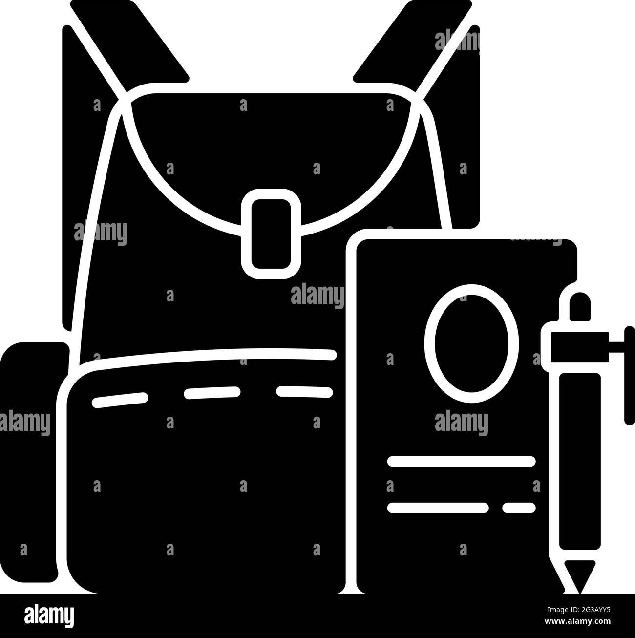 Backpack clipart Black and White Stock Photos & Images - Alamy
