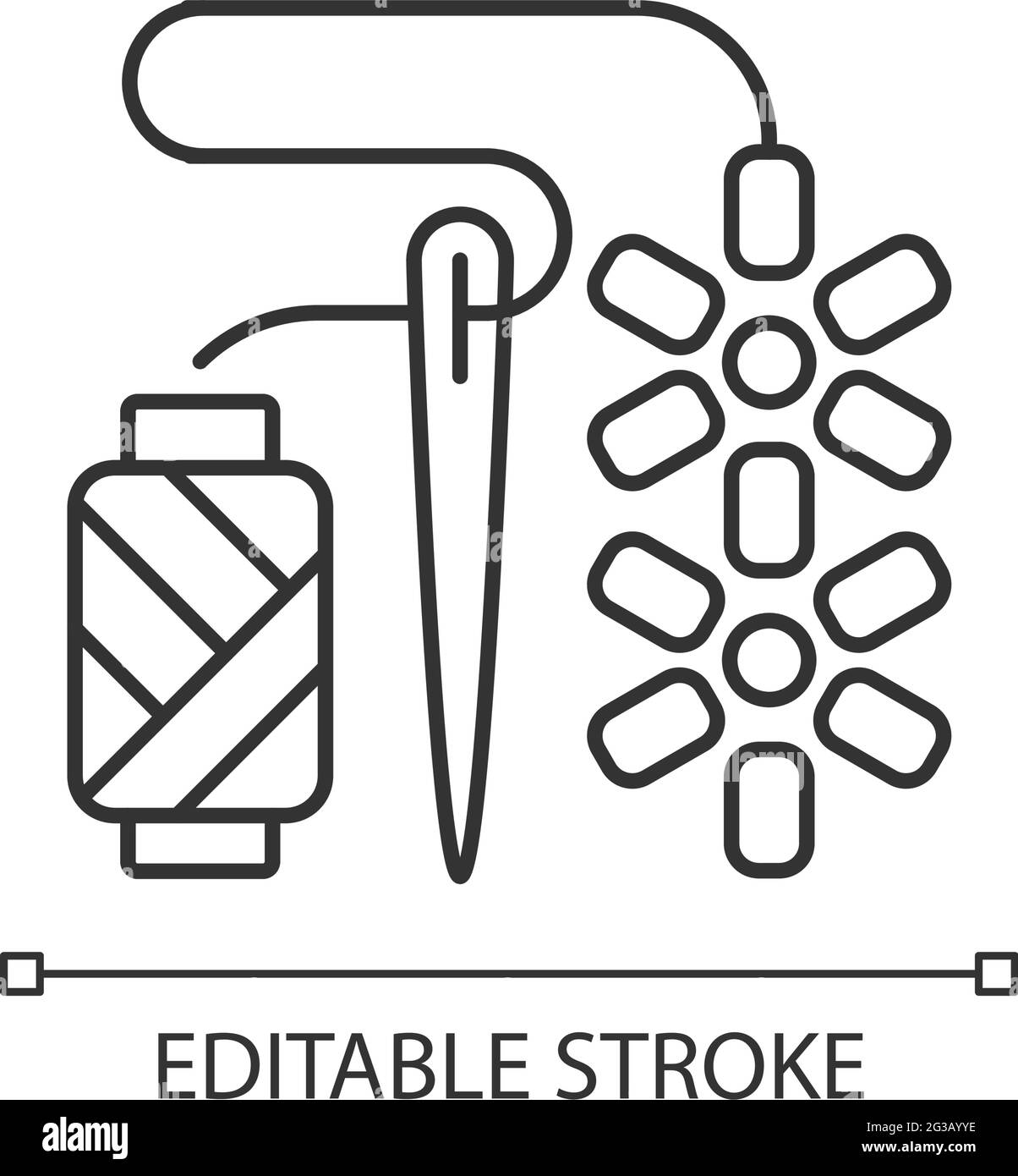 Beadwork linear icon Stock Vector Image & Art - Alamy