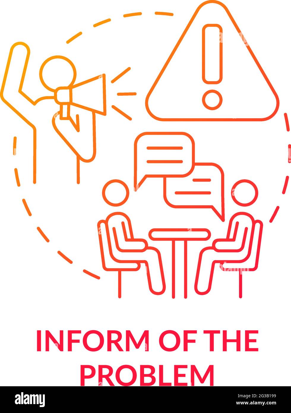 Informing about problem concept icon Stock Vector Image & Art - Alamy